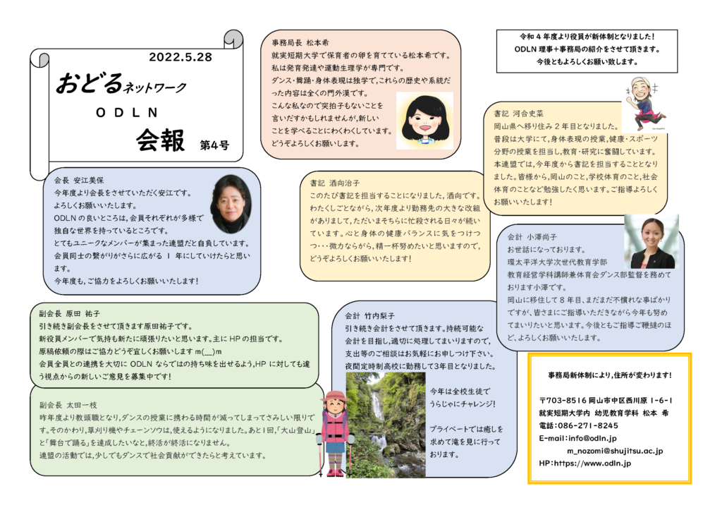 会報誌 | 岡山県女子体育連盟ODLN